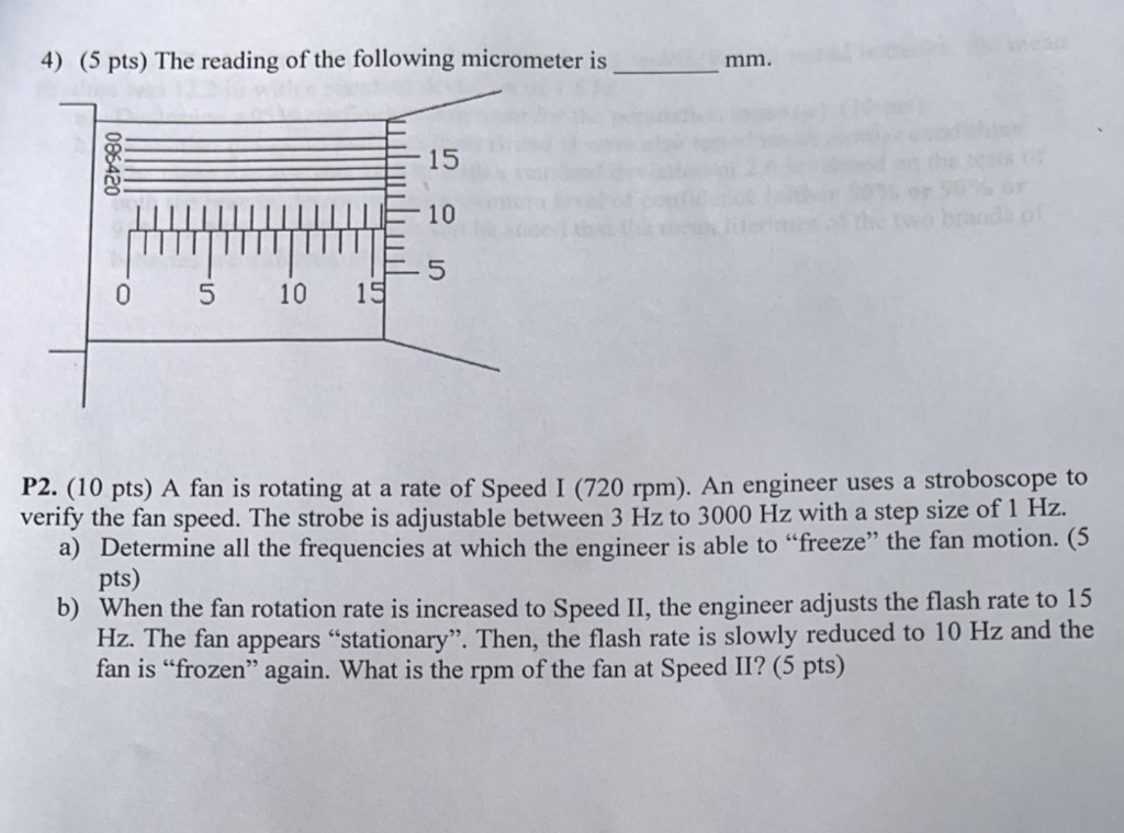 Solved 4) (5pts) The reading of the following micrometer is | Chegg.com Solved 4) (5pts) The reading of the following micrometer is | Chegg.com