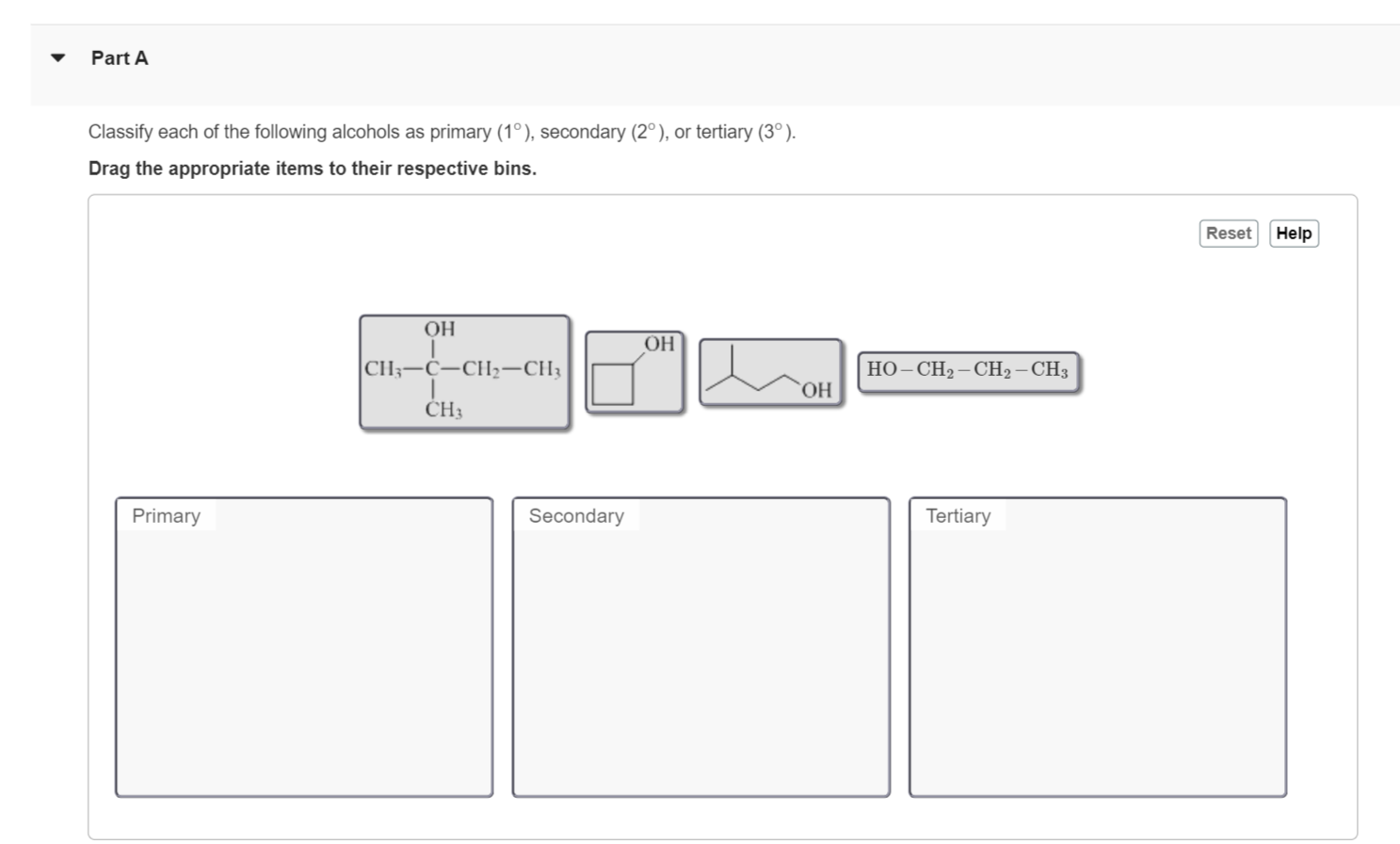 Solved Classify each of the following alcohols as primary | Chegg.com
