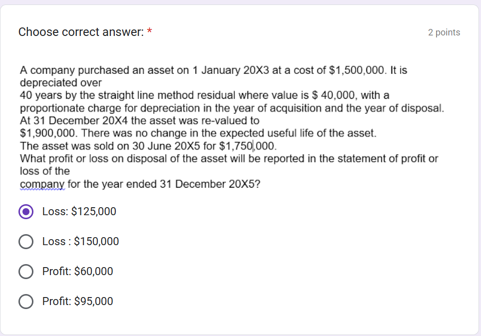 Solved Choose correct answer: * 2 points A company purchased | Chegg.com