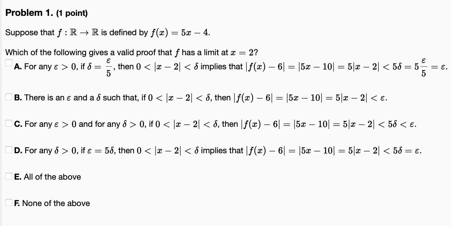 Solved Problem 1. (1 point) Suppose that f:R→R is defined by | Chegg.com