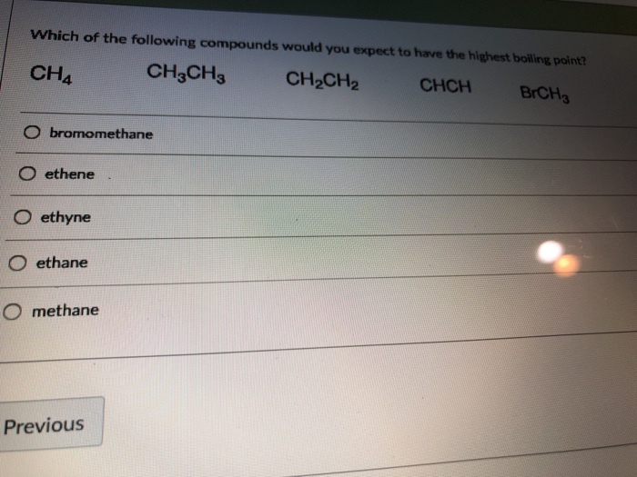 Solved Which of the following compounds would you expect to | Chegg.com