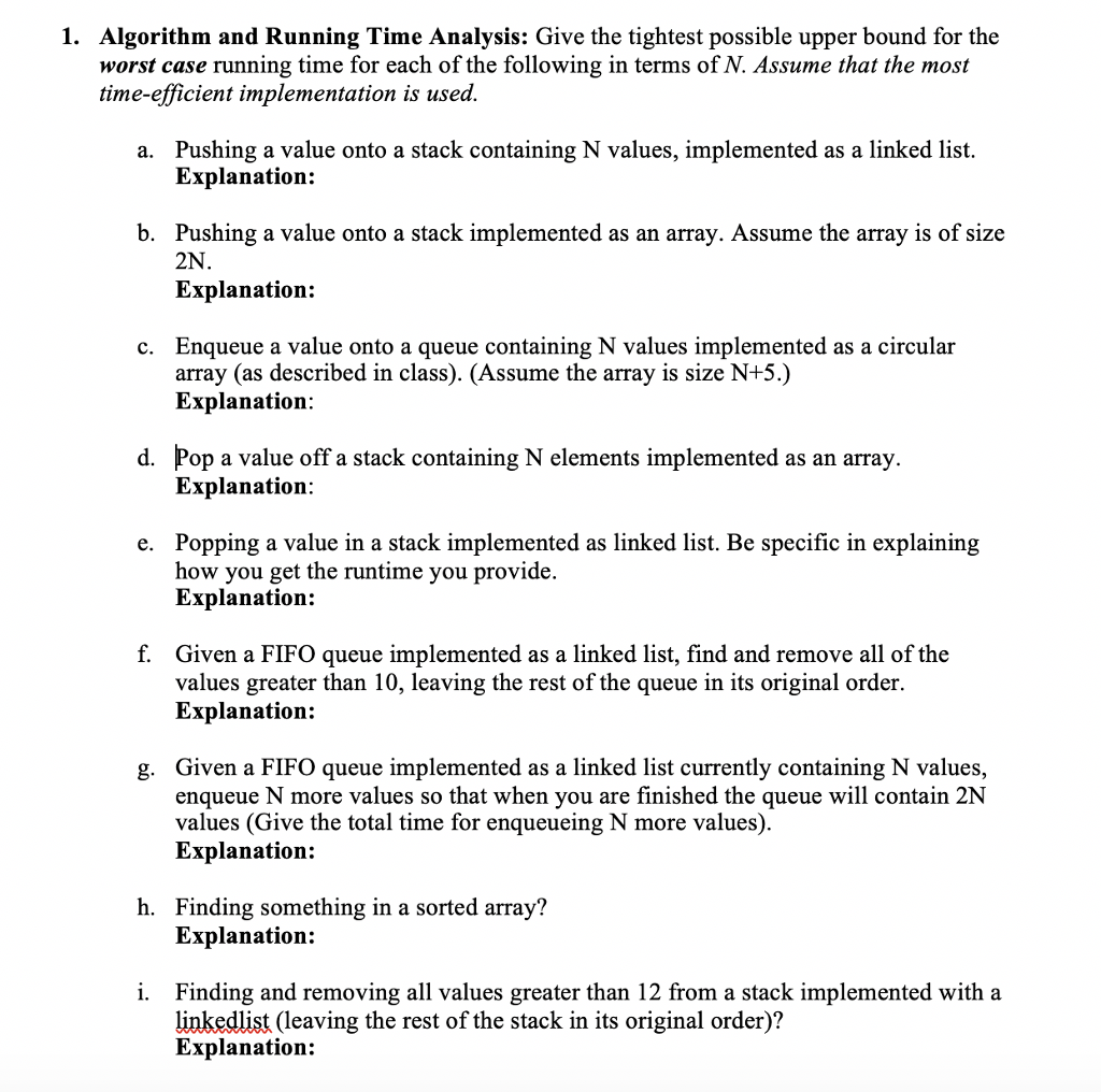 Solved Data Structure Class Please don't copy others | Chegg.com