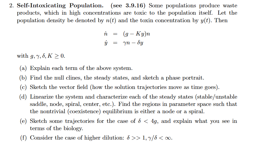 Solved Self-Intoxicating Population. (see 3.9.16) Some | Chegg.com