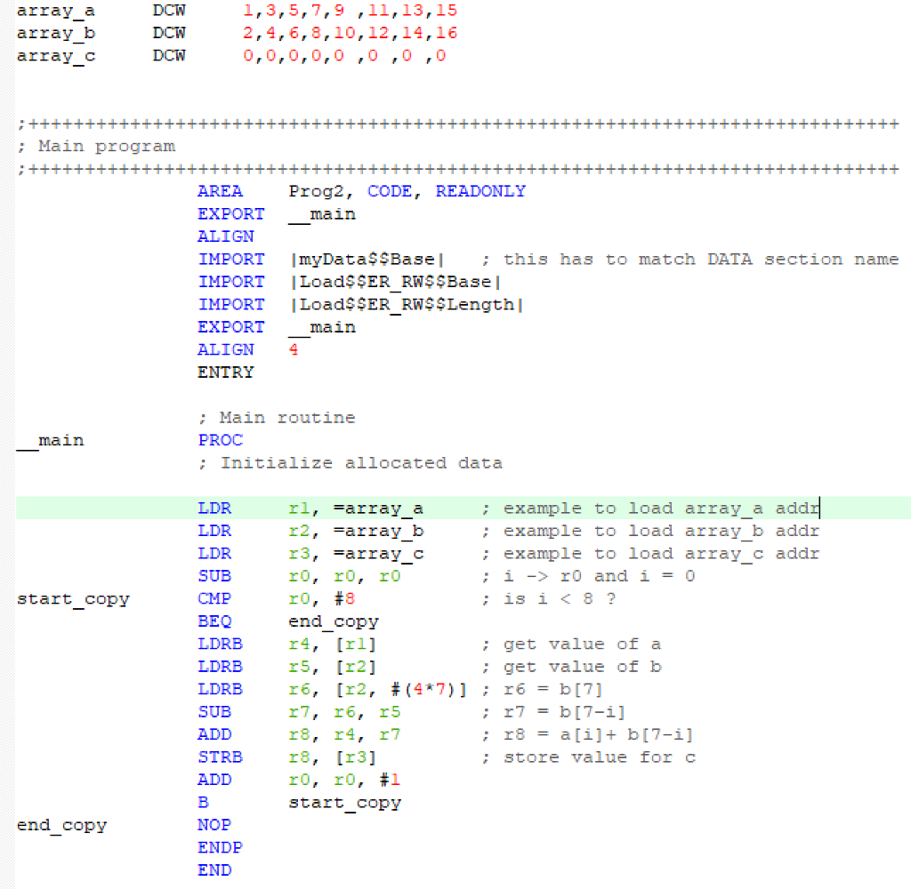 Convert The Following C Code Into An Arm Assembly 