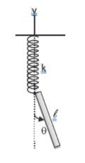 Solved As shown in the figure, a rod with K spring constant | Chegg.com
