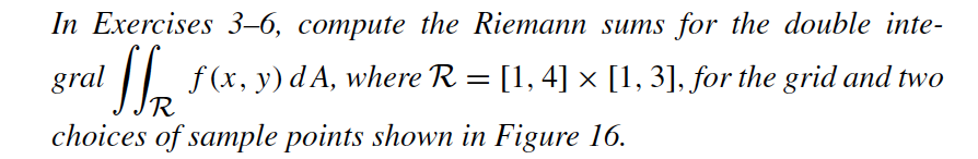 Solved In Exercises 3-6, compute the Riemann sums for the | Chegg.com