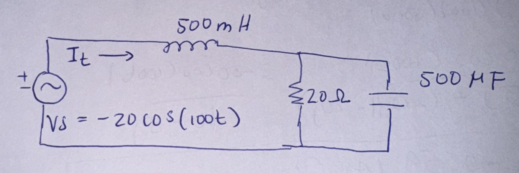 Solved AC power Analysis: a) solve the phasor current It;b) | Chegg.com