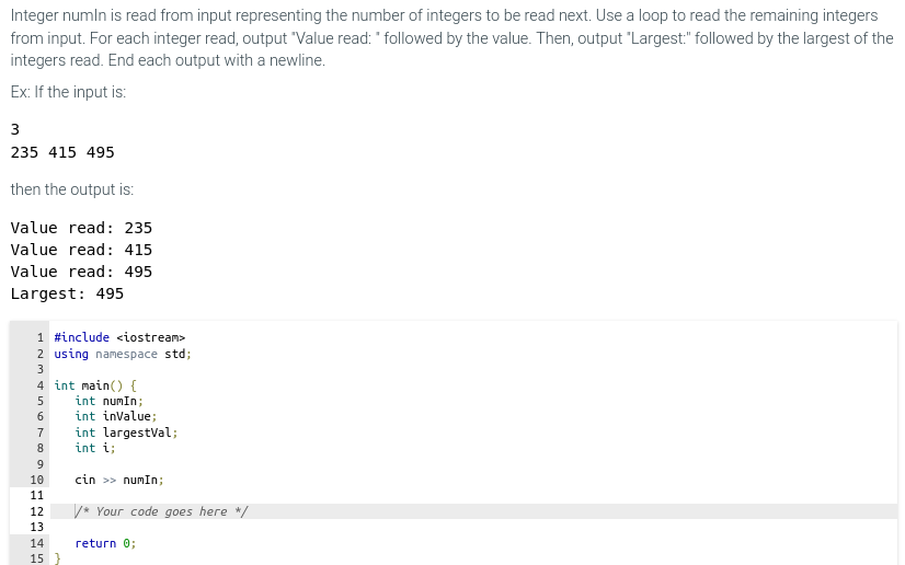 Solved Integer Numln Is Read From Input Representing The Chegg