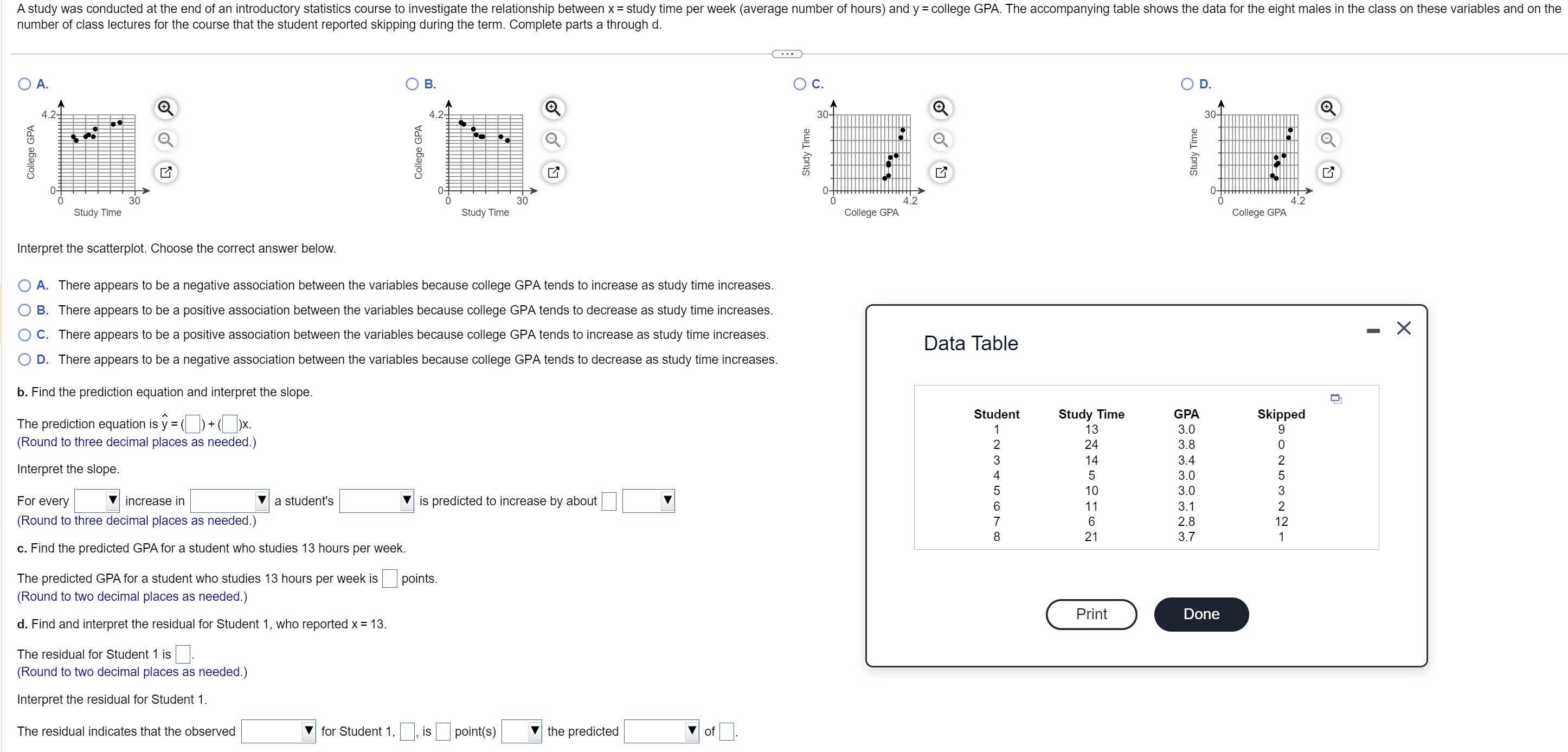 Solved number of class lectures for the course that the | Chegg.com