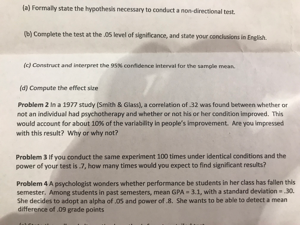 Solved a) Formally state the hypothesis necessary to conduct | Chegg.com
