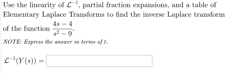 Solved Use the linearity of \\( \\mathcal{L}^{-1} \\), | Chegg.com