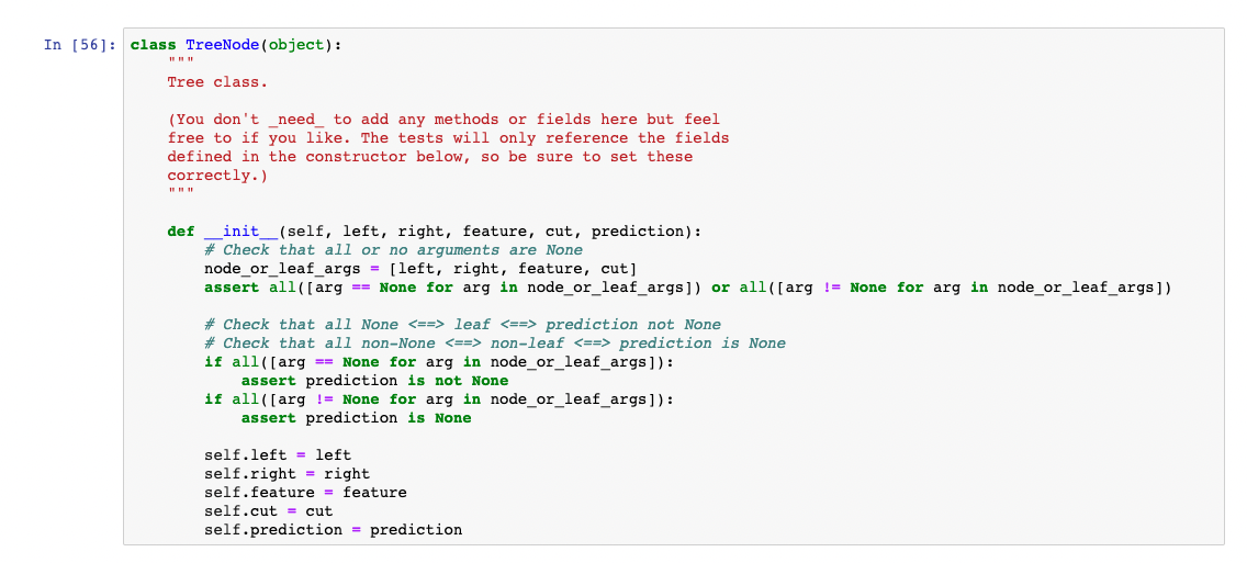 Solved I need help with Implementing Cart Algorithm in | Chegg.com