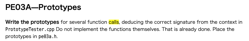 Solved PE03A-Prototypes Write the prototypes for several | Chegg.com
