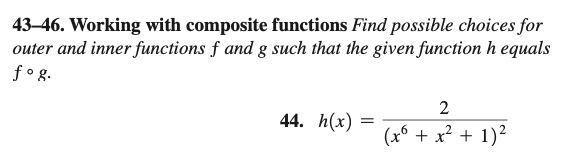 Solved 43-46. Working with composite functions Find possible | Chegg.com