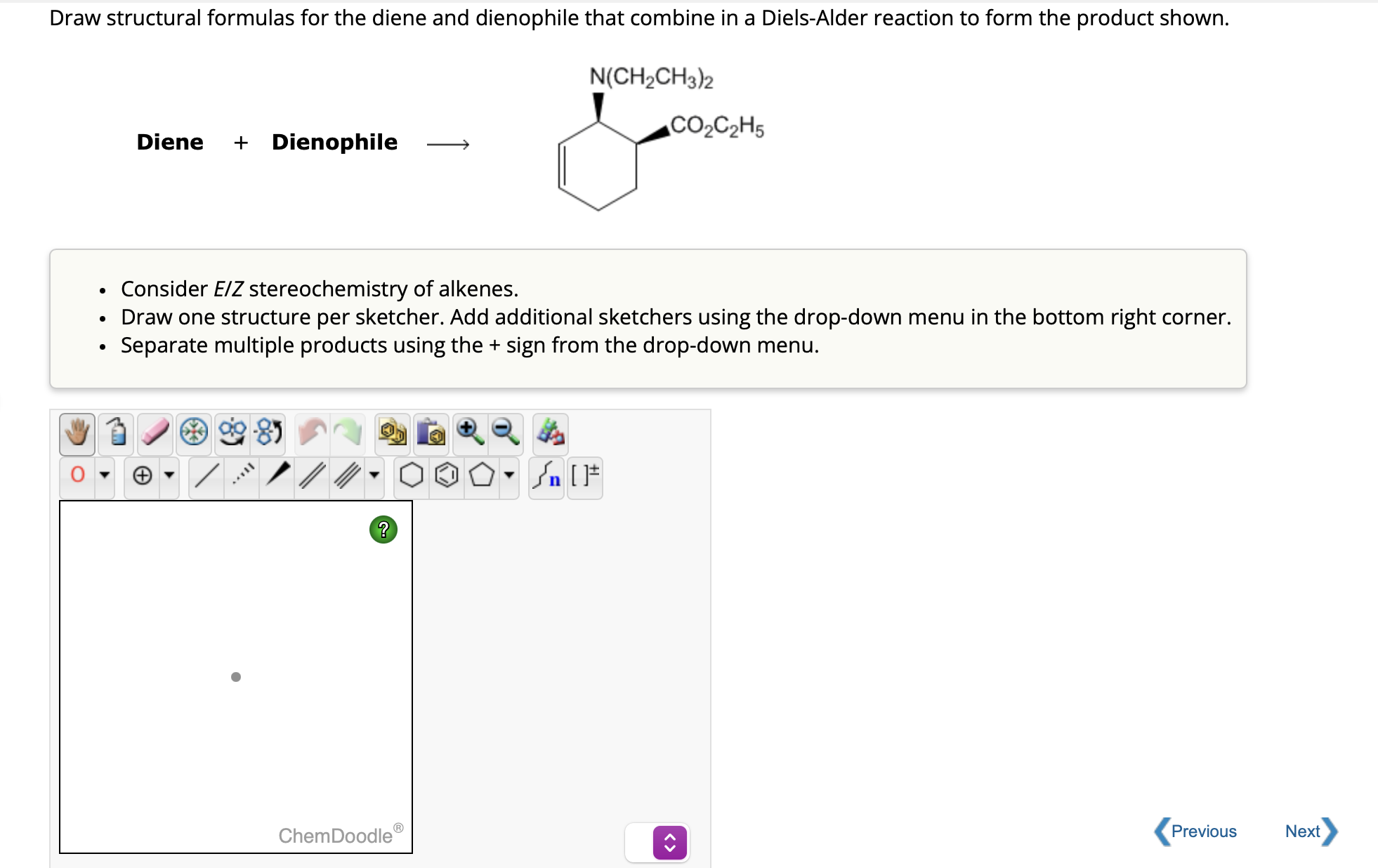 Solved Draw structural formulas for the diene and dienophile | Chegg.com