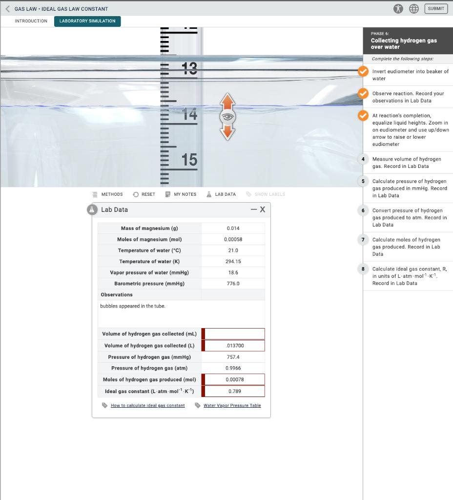 Solved GAS LAW. IDEAL GAS LAW CONSTANT INTRODUCTION | Chegg.com