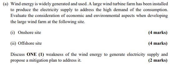 Solved (a) Wind energy is widely generated and used. A large | Chegg.com
