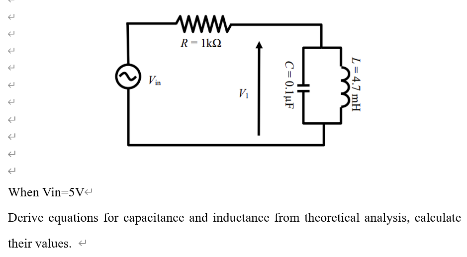 Solved When Vin =5VDerive equations for capacitance and | Chegg.com