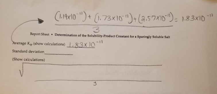 Solved EXPERIMENT REPORT SHEET Determination of the | Chegg.com