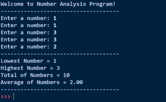 Solved Developing a modular Number Analysis Program (using | Chegg.com