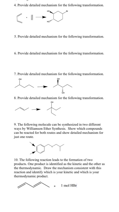 Solved Provide detailed mechanism for the following | Chegg.com
