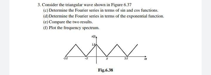 Solved 3. Consider the triangular wave shown in Figure 6.37 | Chegg.com