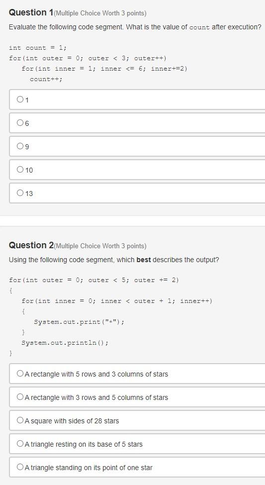 Solved Question 1 (Multiple Choice Worth 3 points) Evaluate | Chegg.com