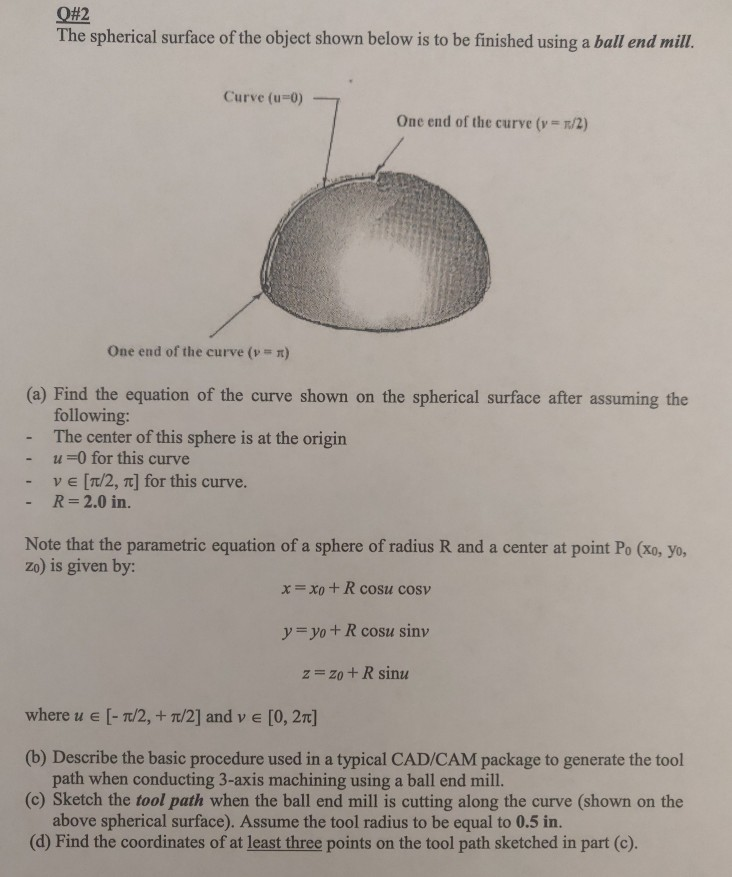 The spherical surface of the object shown below is to | Chegg.com