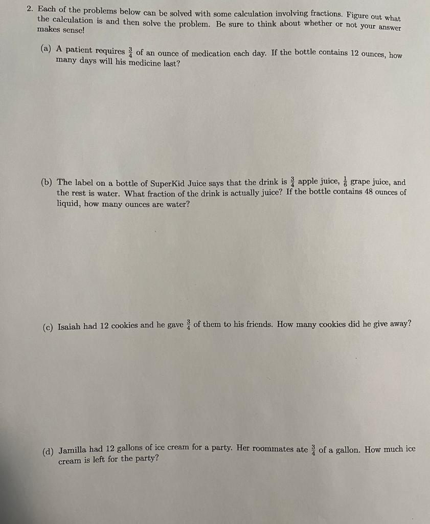 Solved 2 Each Of The Problems Below Can Be Solved With Some
