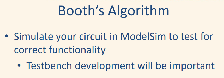 Create VHDL code that executes Booth's algorithm | Chegg.com