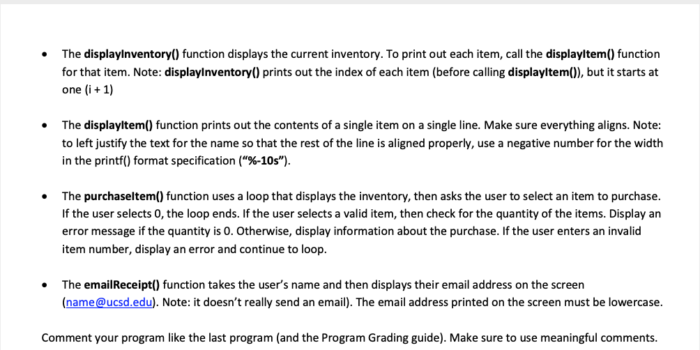 Solved Homework 9 Hw9c Simple Inventory Management System Using Functions Loops Arrays 4825