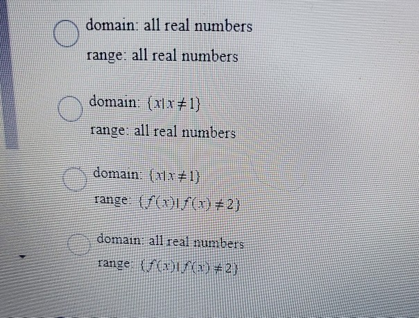 Solved Question 19 (5 points) Identify the domain and range | Chegg.com