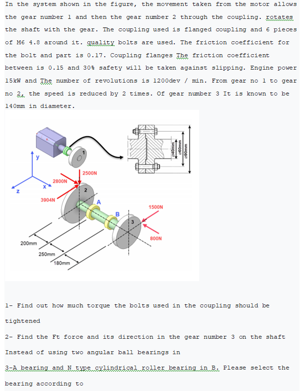 Solved In the system shown in the figure, the movement taken | Chegg.com