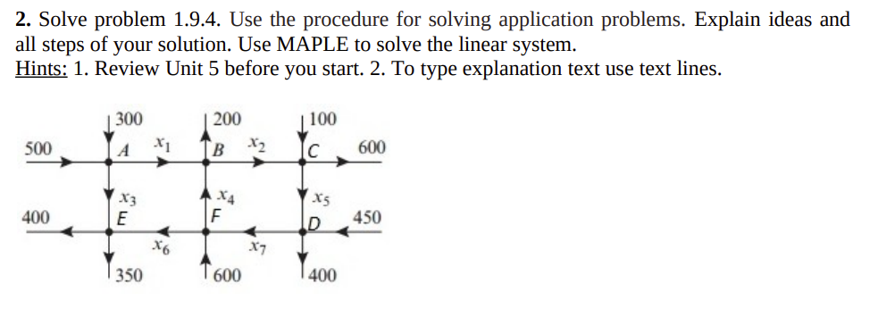 Solved 2. Solve problem 1.9.4. Use the procedure for solving | Chegg.com