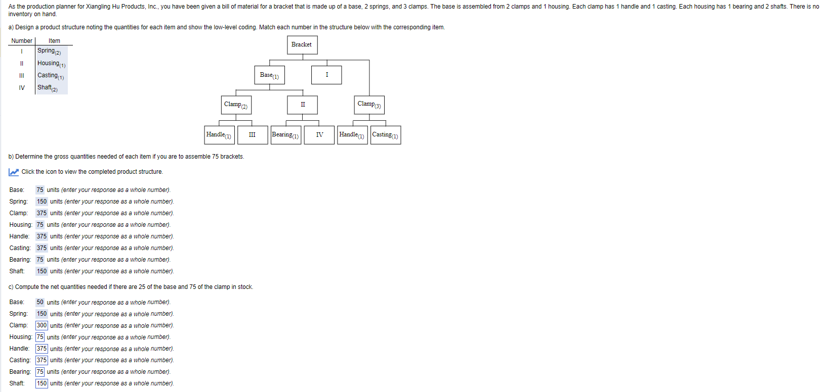 Solved Just answer part C. Answers for Base and Spring are | Chegg.com