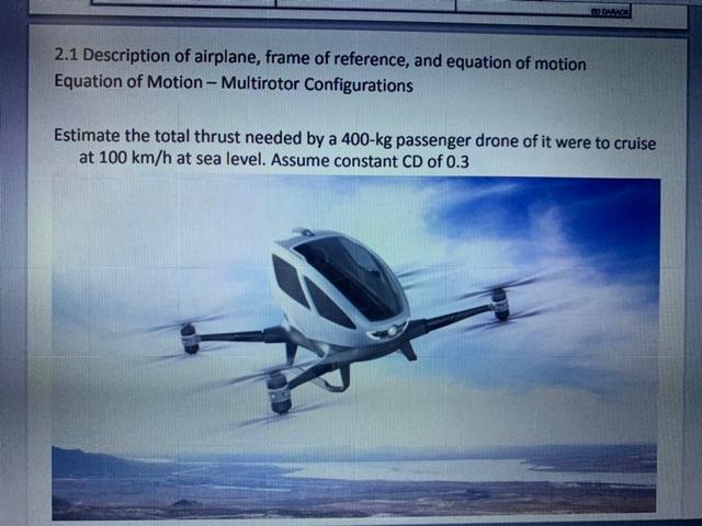 2.1 Description of airplane, frame of reference, and | Chegg.com