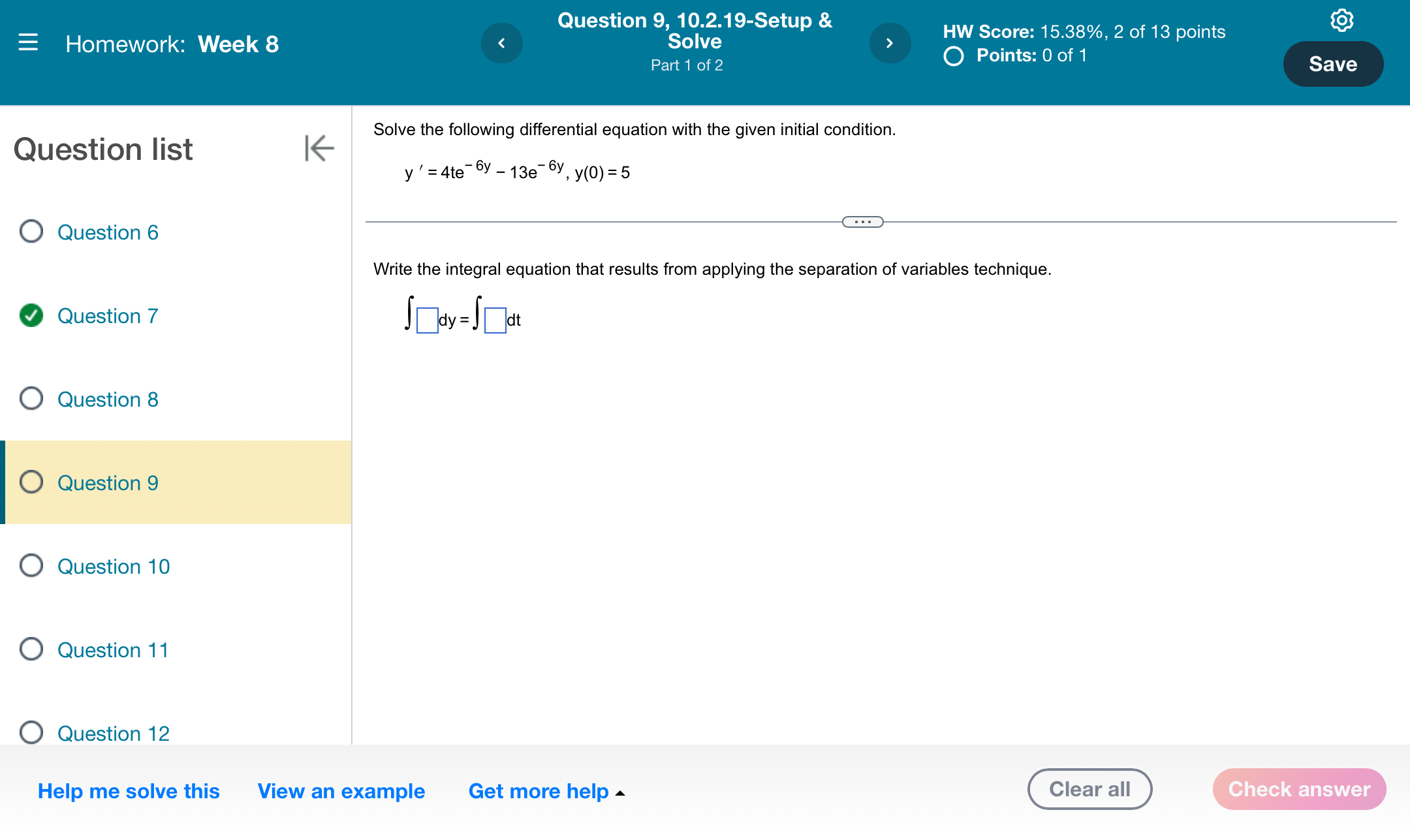 Solved Question List Question 6 Question 7 Question 8