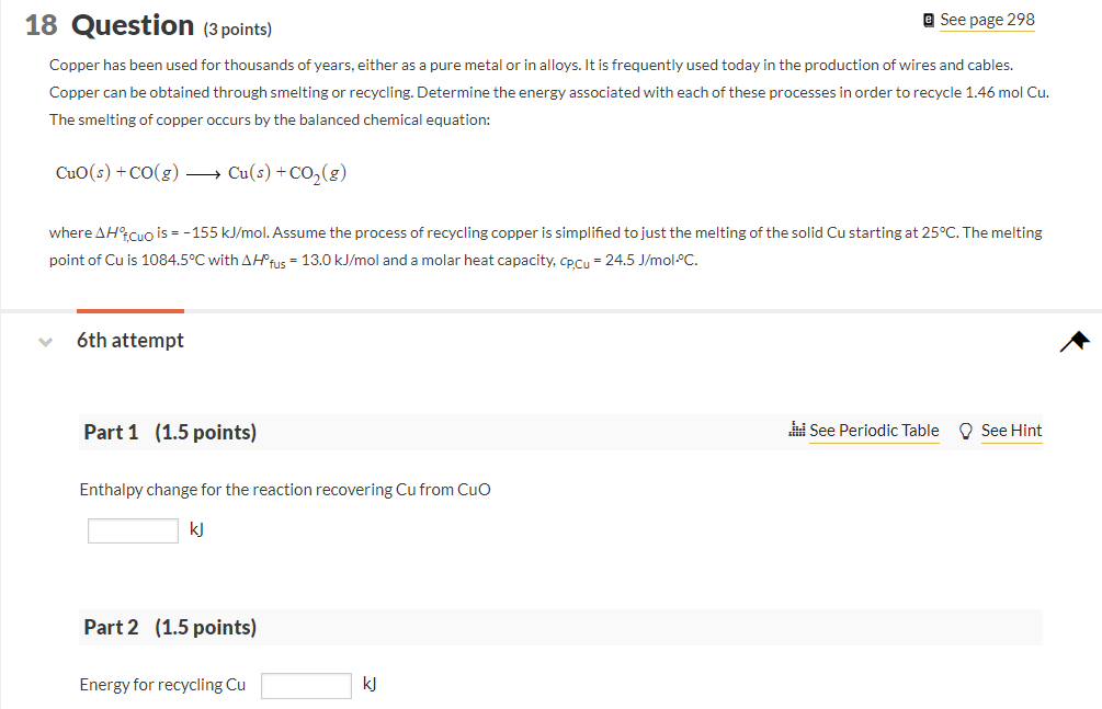 Solved Copper has been used for thousands of years, either | Chegg.com