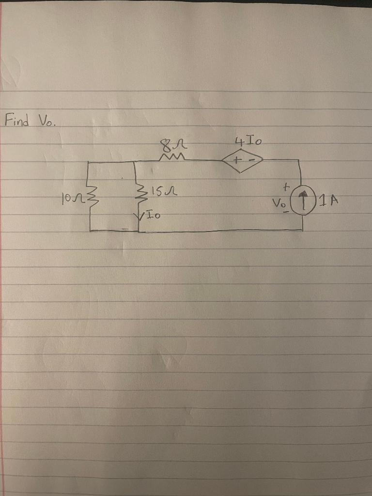Solved Find V0. | Chegg.com