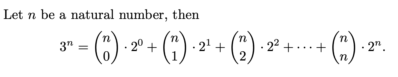 Solved Let n be a natural number, then | Chegg.com