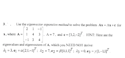 Solved Using the method of diagonalization, obtain the | Chegg.com