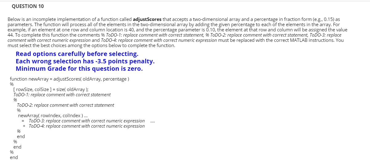 Solved QUESTION 10 Below is an incomplete implementation of | Chegg.com