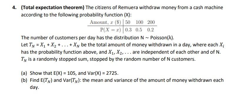 Solved Total Expectation Theorem The Citizens Of Remuera