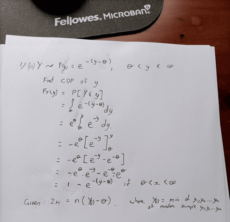 Solved Let Y 1 Be The First Order Statistic Of A Random