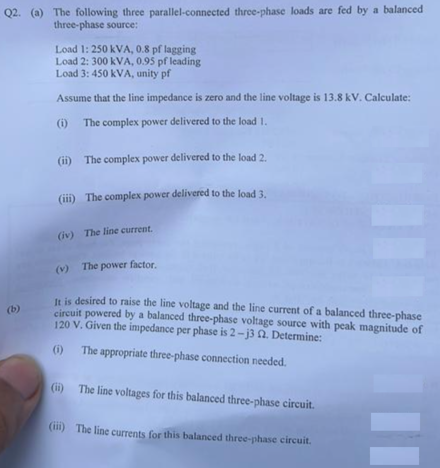 Solved Q2. (a) ﻿The following three parallel-connected | Chegg.com