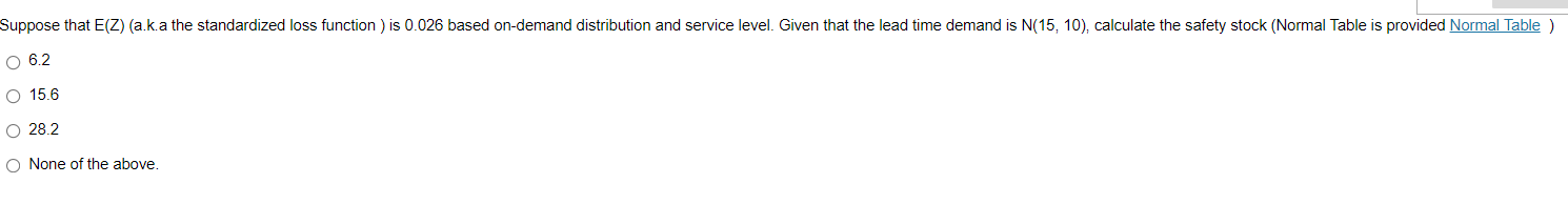 Solved Suppose that E(Z) (a.k.a the standardized loss | Chegg.com
