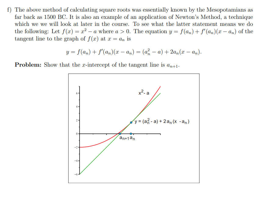 Solved The above method of calculating square roots was | Chegg.com