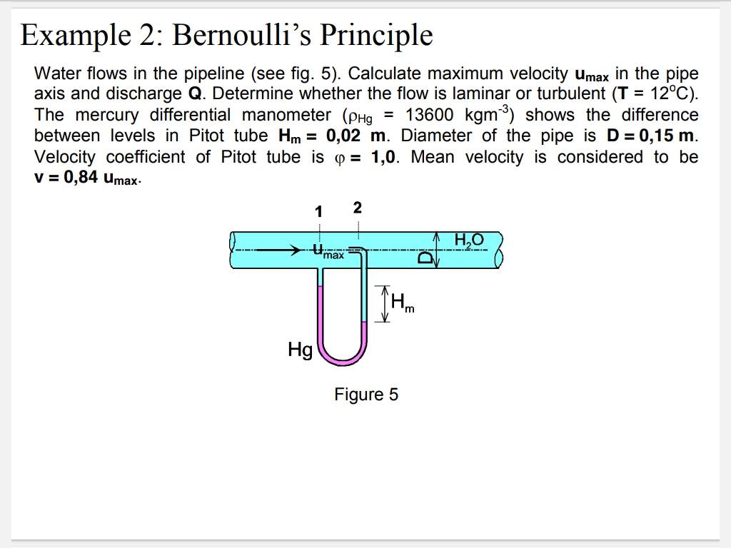 Solved Water flows in the pipeline (see fig. 5). Calculate | Chegg.com