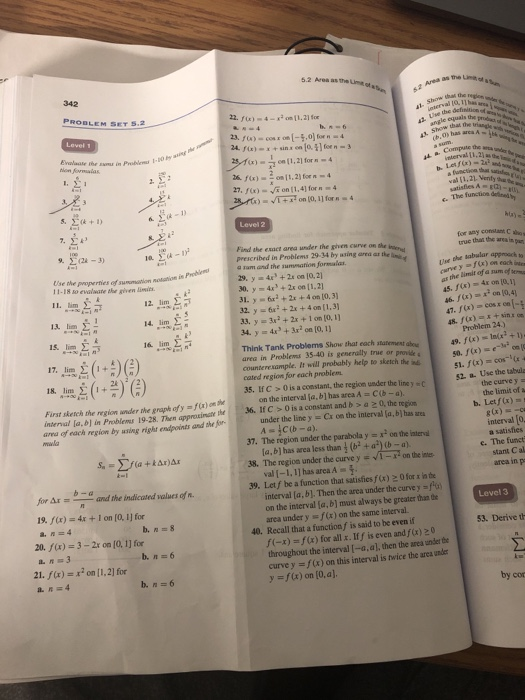 Solved 342 PROBLEM SET 5.2 22. f(x)-4 Level 1 ma23. fx)- | Chegg.com