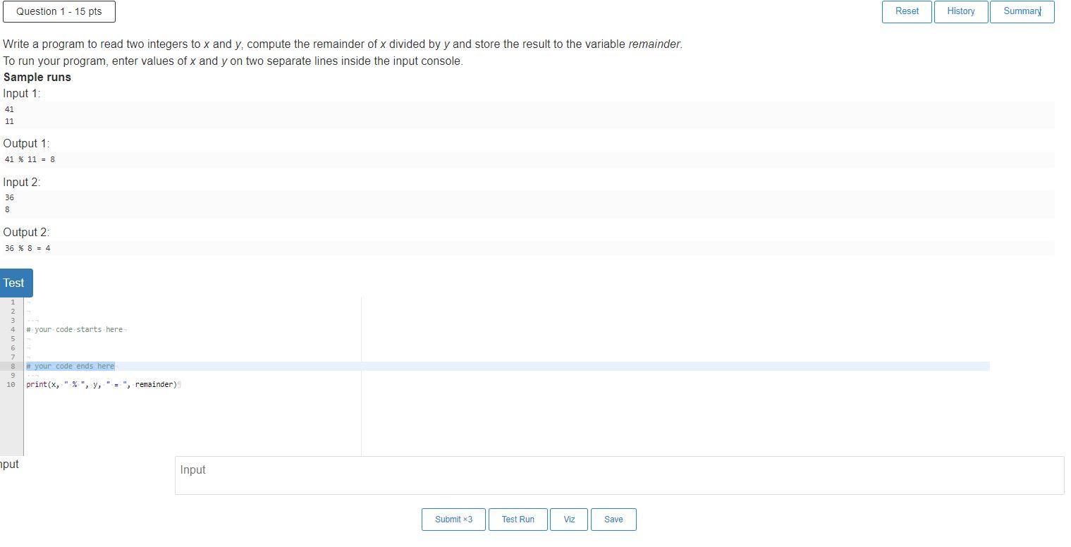Solved Write a program to read two integers to x and | Chegg.com